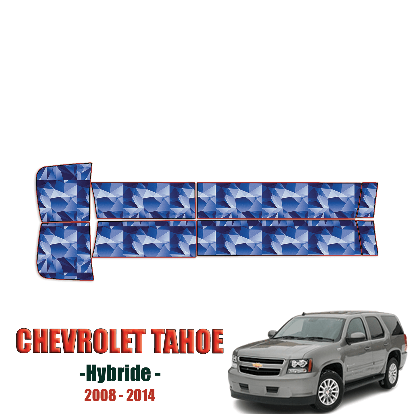2008-2014 Chevrolet Tahoe Hybrid Precut Paint Protection Kit - Rocker ...