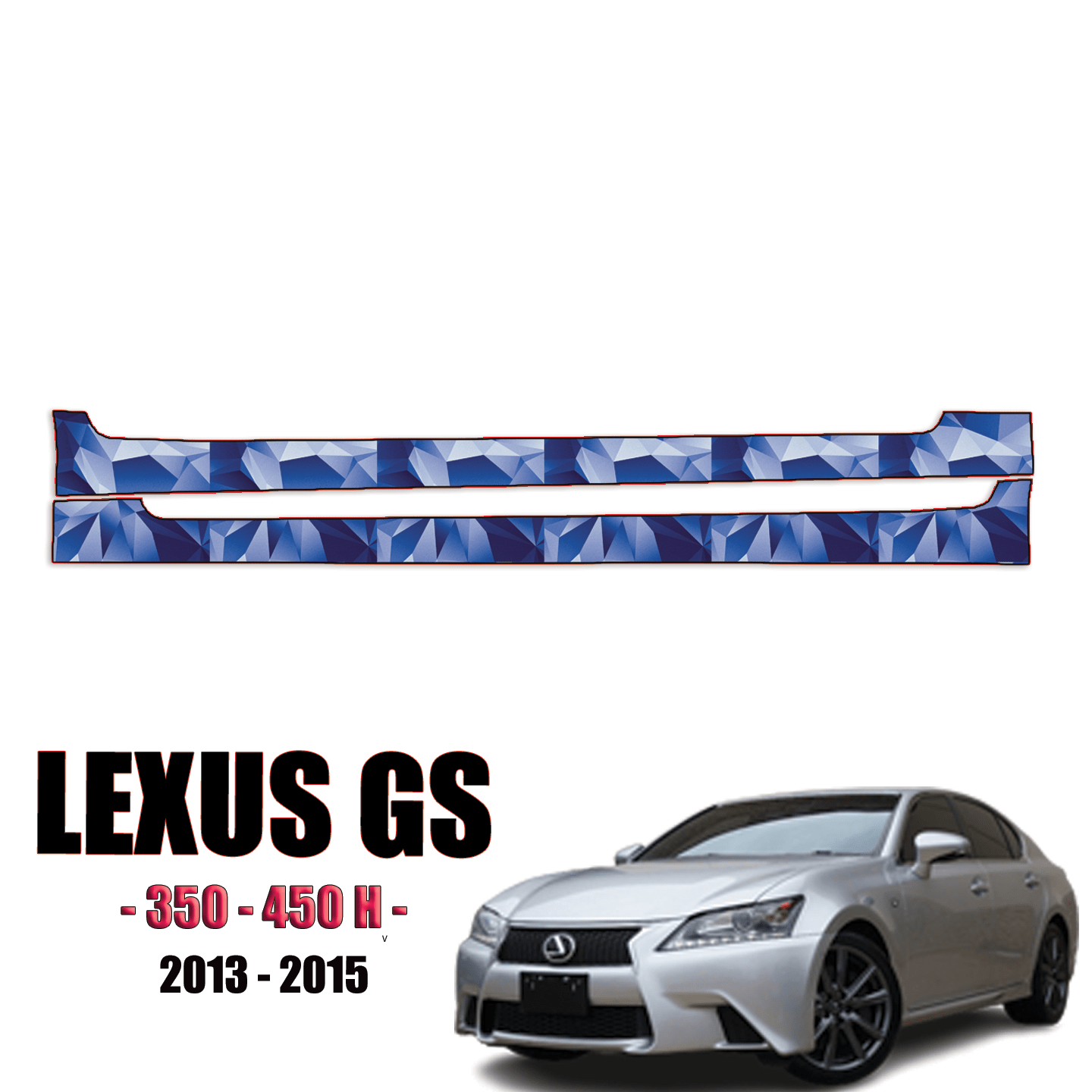 2013 - 2015 Lexus GS 350 450H Precut Paint Protection Film - Rocker Panels