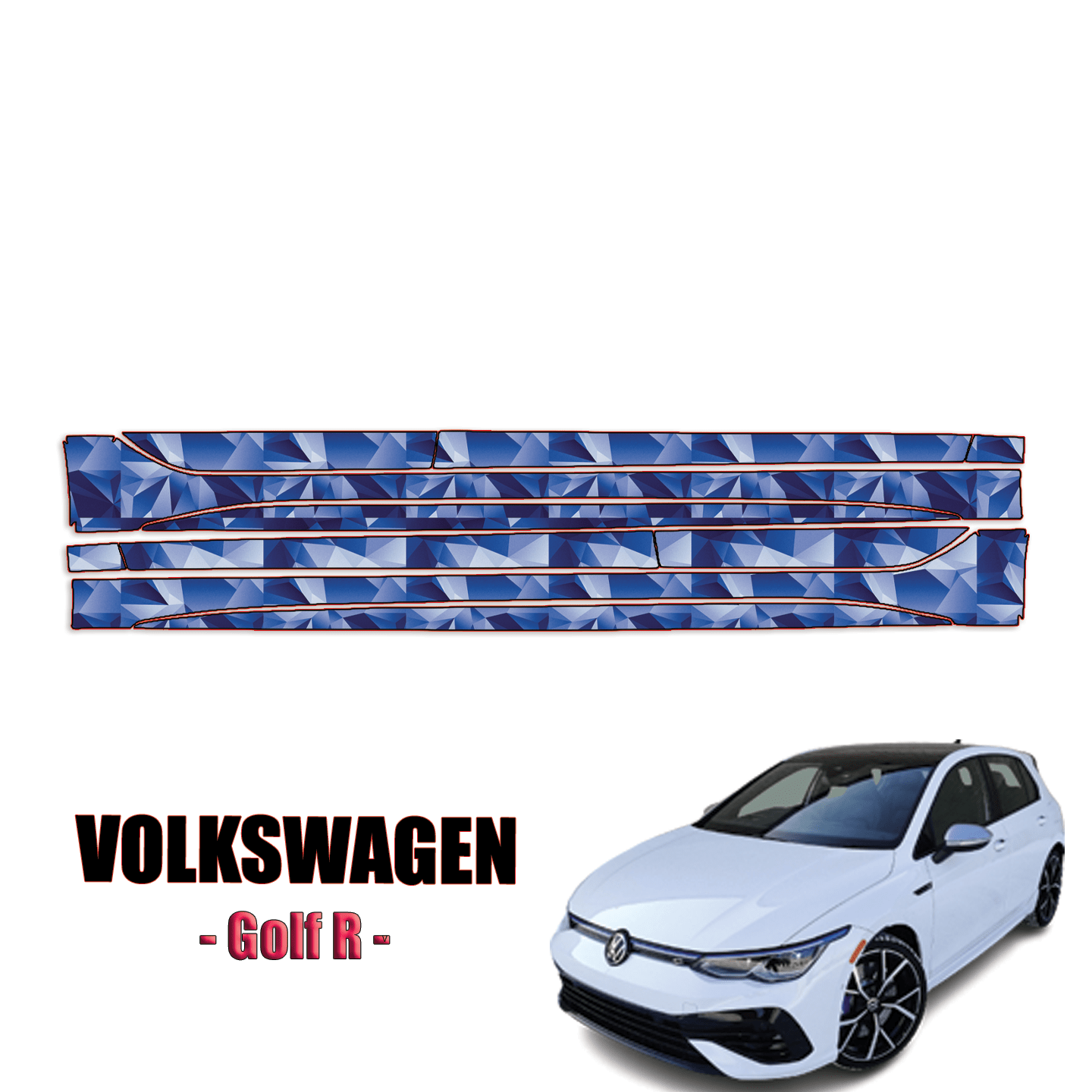 2022 - 2023 Volkswagen - Golf R Precut Paint Protection Kit - Rocker Panels