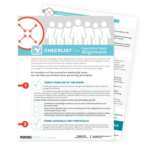 Checklist for Executive Team Alignment