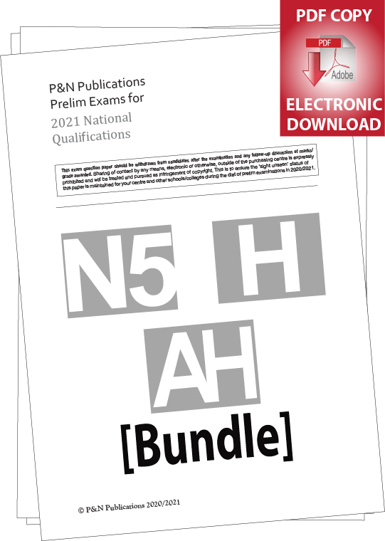 English BUNDLE PACK (includes N5-20/01, H-20/02 and AH-20/03) 2020/2021 ...