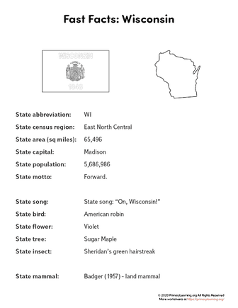 Wisconsin State Facts | PrimaryLearning.Org