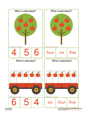 More or Less - Five Clip Cards | PrimaryLearning.Org