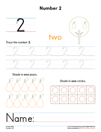 Number 2 Worksheet | PrimaryLearning.Org