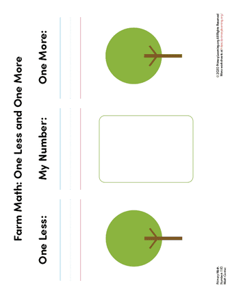 Math Center - One More One Less | PrimaryLearning.Org