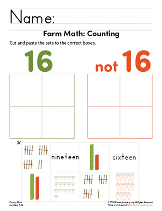 Farm Math Counting - Part 16 | PrimaryLearning.Org