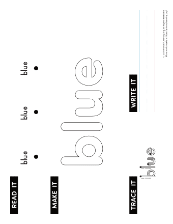 Sight Word BLUE - Play Dough Mat | PrimaryLearning.Org