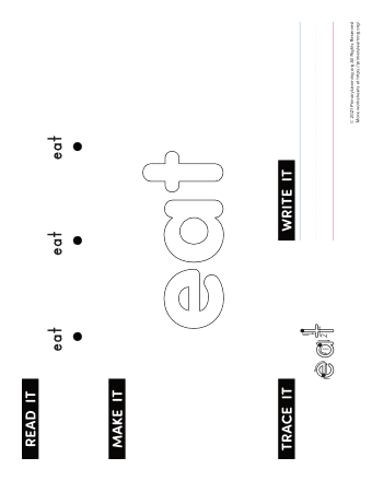 Sight Word EAT - Play Dough Mat | PrimaryLearning.Org