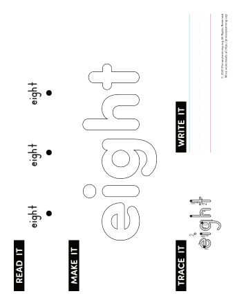 Sight Word EIGHT - Play Dough Mat | PrimaryLearning.Org