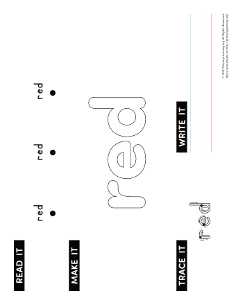 Sight Word RED - Play Dough Mat | PrimaryLearning.Org