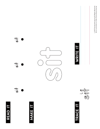 Sight Word SIT - Play Dough Mat | PrimaryLearning.Org
