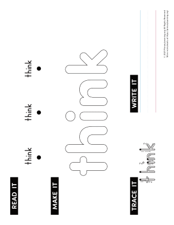 Sight Word THINK - Play Dough Mat | PrimaryLearning.Org