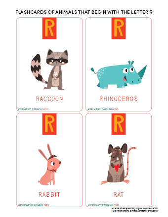 Flashcards Of Animals That Begin With The Letter R | PrimaryLearning.Org