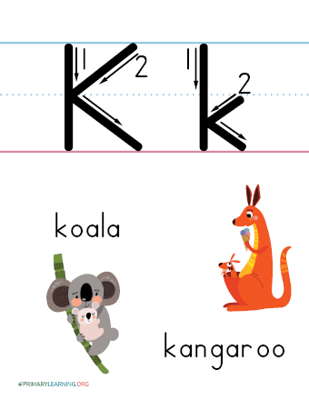Letter K Printable Poster | PrimaryLearning.Org