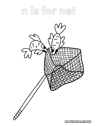 Net Coloring Page | PrimaryLearning.Org
