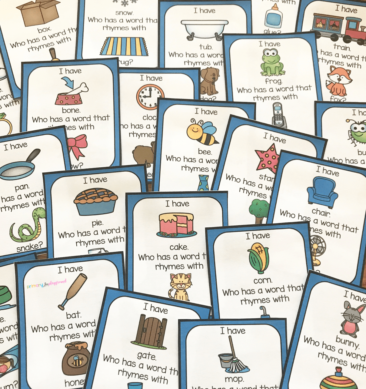 Free Printable Rhyming I Have Who Has Game - Primary Playground