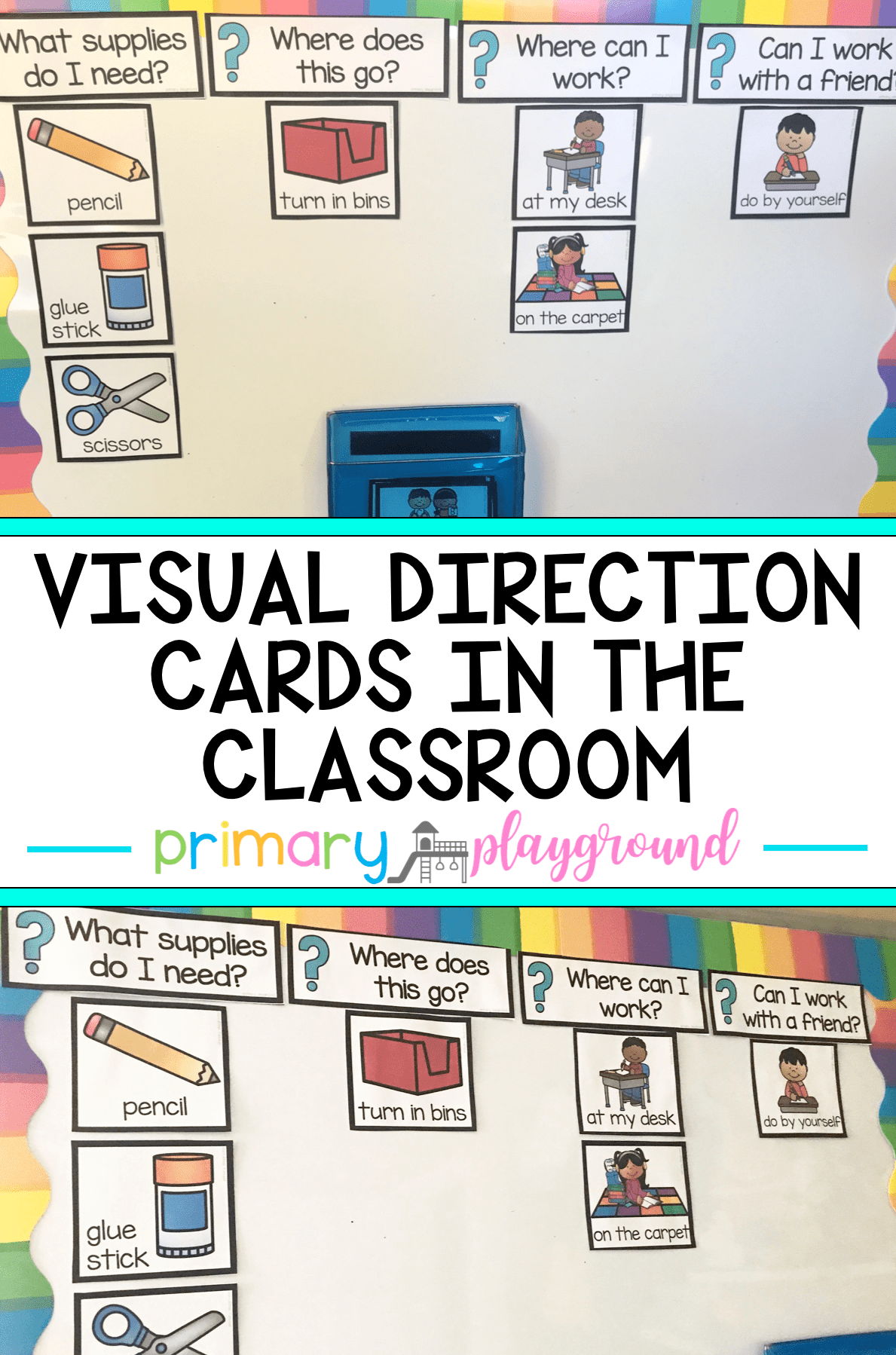 Visual Direction Cards In The Classroom - Primary Playground