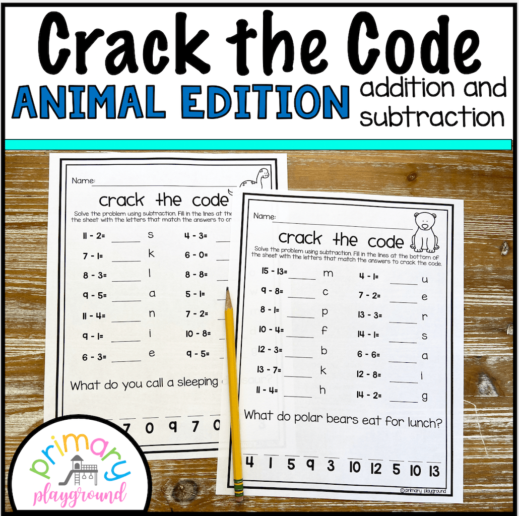 Free Printable Crack the Code Math - Primary Playground