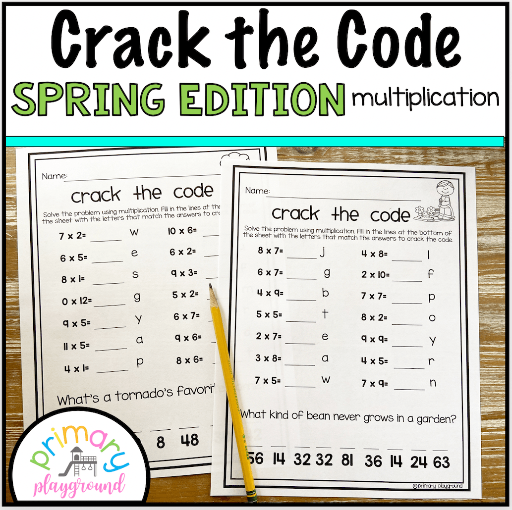 Crack the Code Math Spring Edition No Prep Multiplication - Primary ...