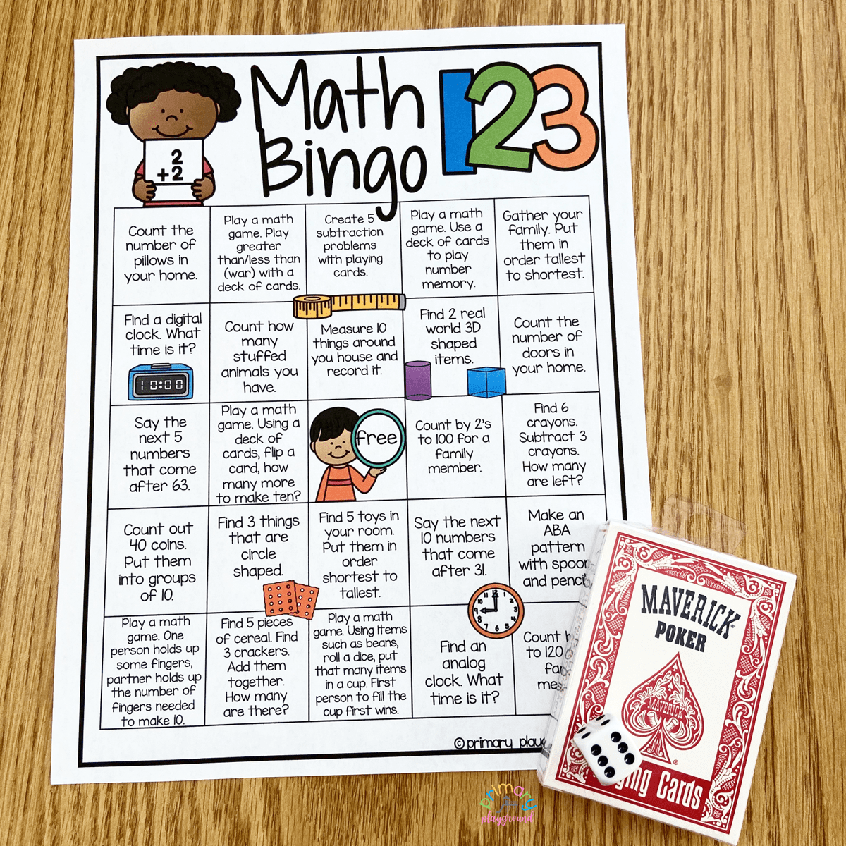 Free Printable Math Bingo - Primary Playground