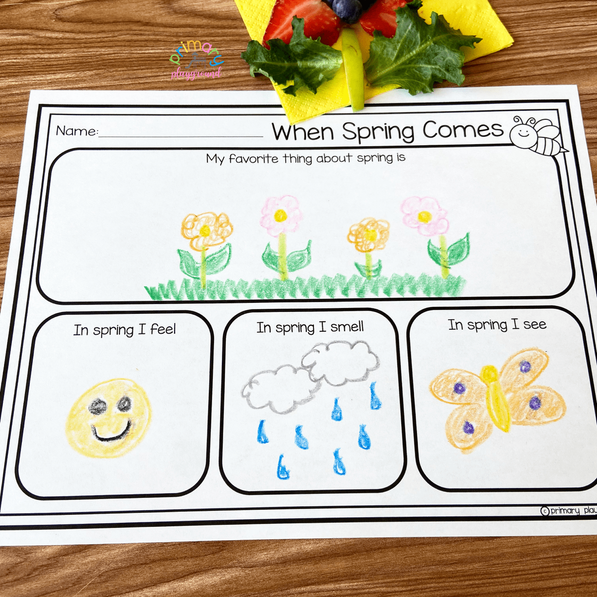 Literacy Snack Spring Read-Aloud - Primary Playground