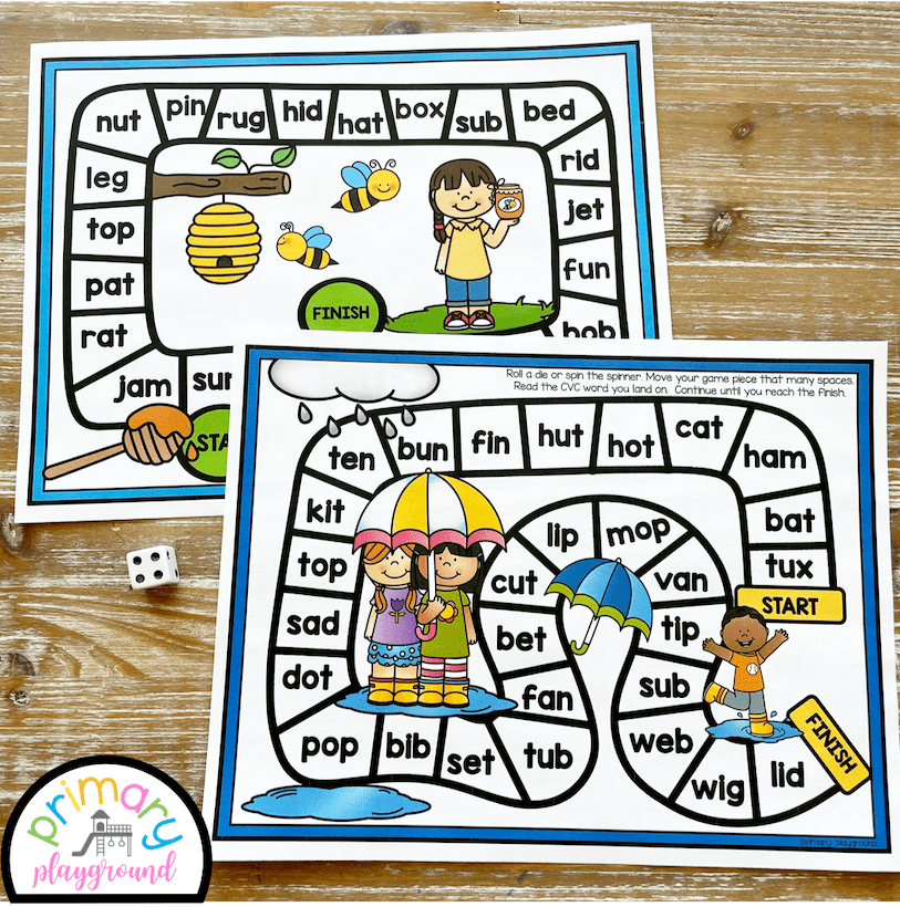 Spring CVC Board Games - Middle Sounds - Primary Playground