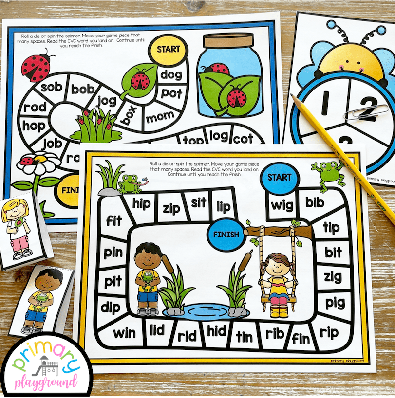 Spring CVC Board Games - Middle Sounds - Primary Playground