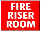Fire Riser Room Printable Sign Printable Signs