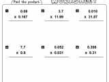 Printable Math Worksheets Decimal Multiplication Free Download And