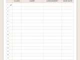 Printable Assignment Tracker Style Free Download And Print For You
