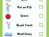 Printable Bedtime Routine Chart Photos Free Download And Print For You