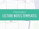 Lecture Notes Templates 16 Free Note Taking Template Printables