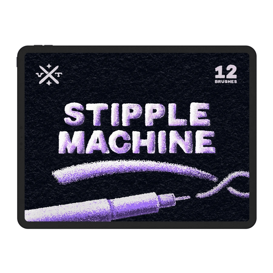 Stipple Machine for Procreate - Procreate Brushes