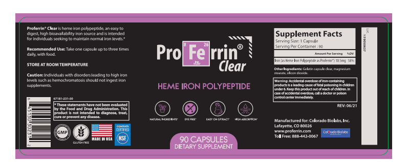 The science behind our products Proferrin® Clear 90ct