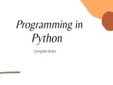 Programming In Python Complete Notes Pdf Connect 4 Programming