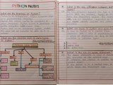The Full Python Handwritten Notes Connect 4 Programming