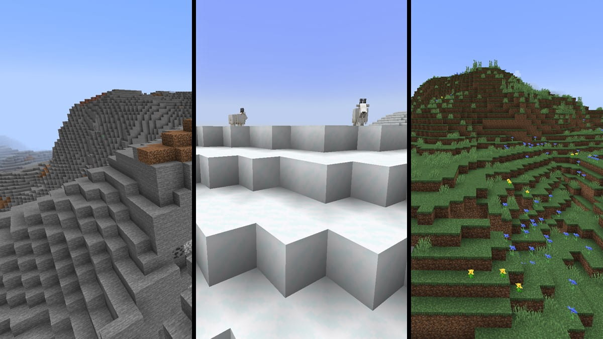 All Mountain Biomes In Minecraft 1 18 Caves And Cliffs Part 2 Pro