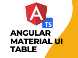 How To Add Angular Material Ui Table Programatically