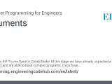 Arguments Computer Programming For Engineers I Documentation