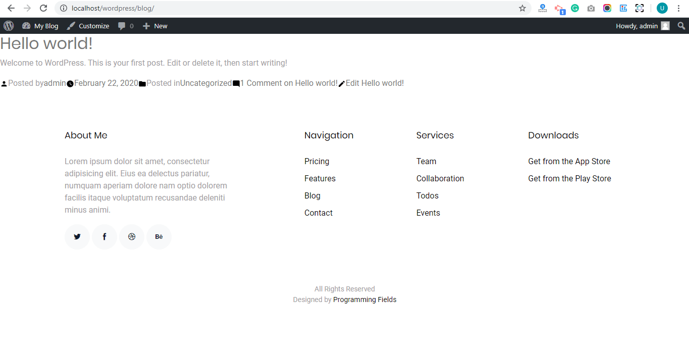 How to Create a Blog in WordPress with Custom Theme - Step By Step
