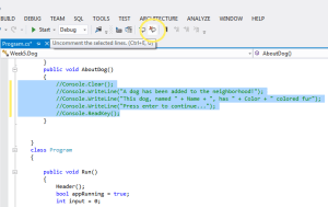 Visual Studio Tip: Commenting Multiple Lines • Programming is Fun