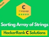 Hackerrank Sorting Array Of Strings Solution In C