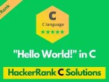 Hackerrank Hello World In C Problem Solution Programmingoneonone