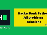Hackerrank Python Problems Solutions