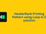 Hackerrank Printing Pattern Using Loops In C Solution