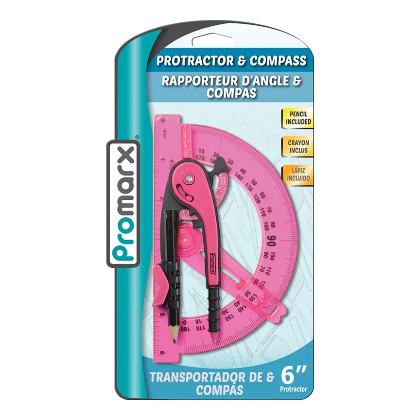 Scale Arm Compass Protractor Set 1 Ct Promarx