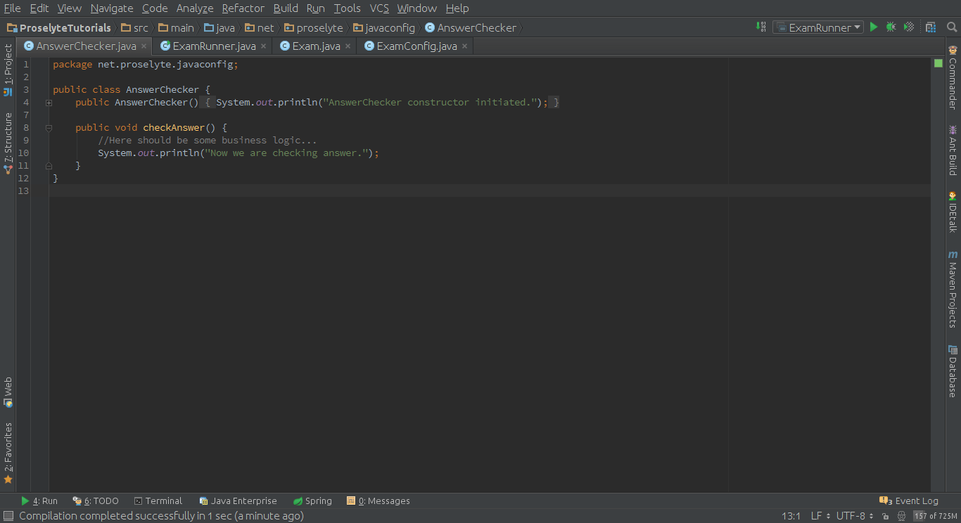Руководство по Spring. Конфигурирование с помощью Java. – PROSELYTE