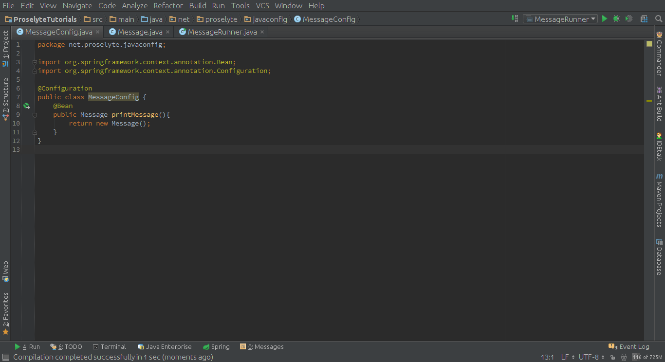 Руководство по Spring. Конфигурирование с помощью Java. – PROSELYTE