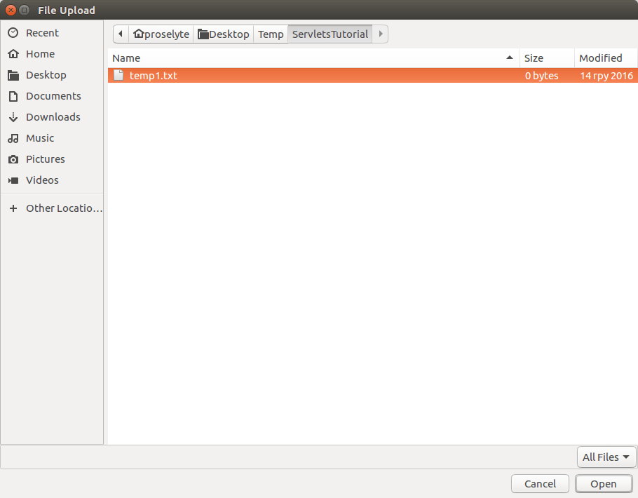 Руководство по Servlets. Загрузка файлов. – PROSELYTE