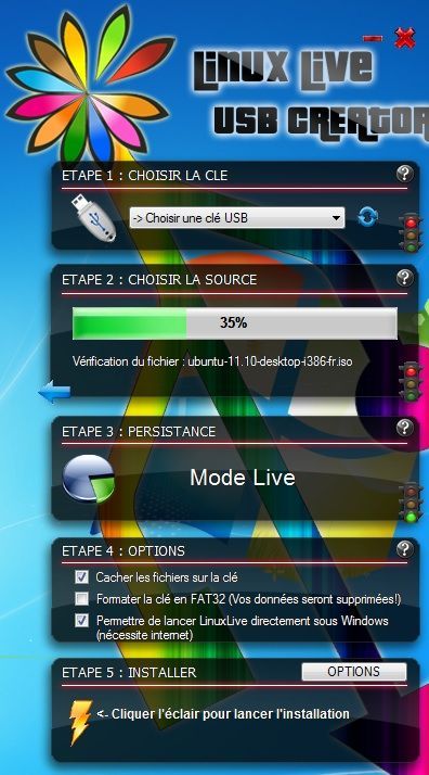 Créer un live USB de Ubuntu 11.10 avec LinuxLive USB Creator ...
